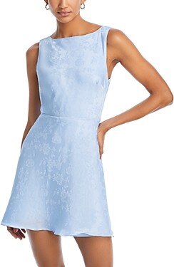 Aqua x Liat Baruch Silk Jacquard Mini Dress - 100% Exclusive - ShopStyle