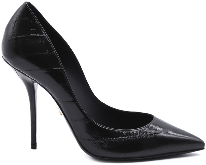 Dolce & Gabbana Black Leather Decollete - ShopStyle Pumps
