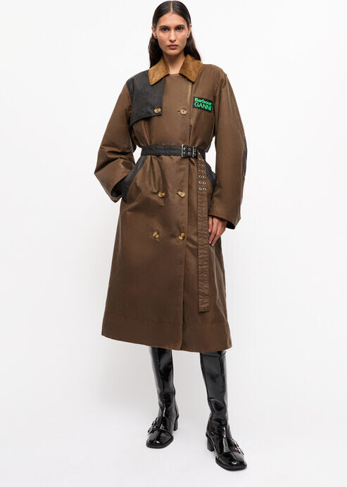 Ganni x Barbour Waxed Trench Coat - ShopStyle