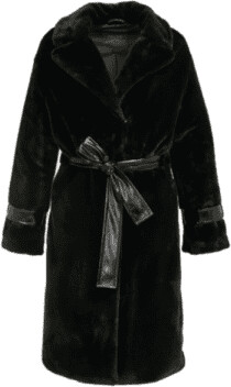 Freed Faux Fur ong Coat In Black - ShopStyle