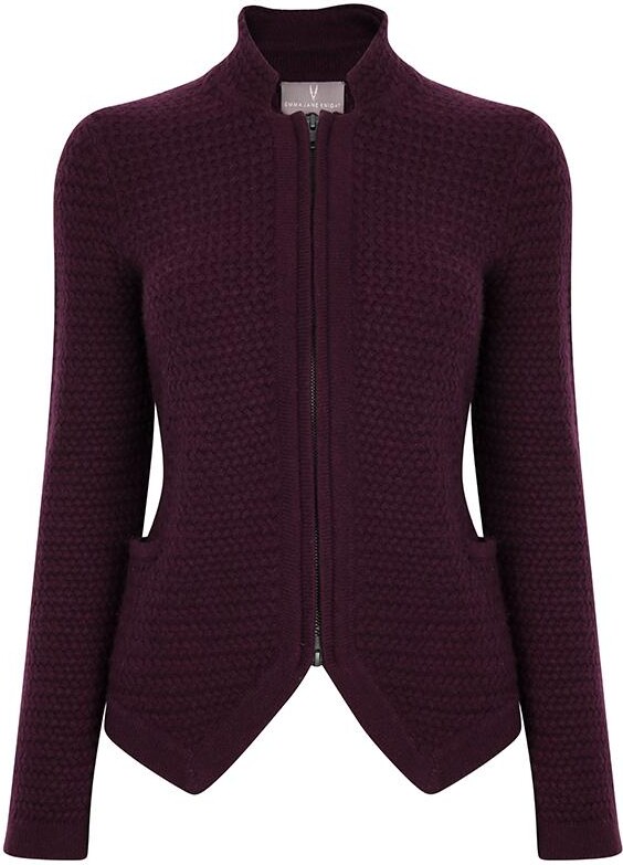 Emma Jane Knight Women's Red Nehru Jacket - Bordeaux - ShopStyle