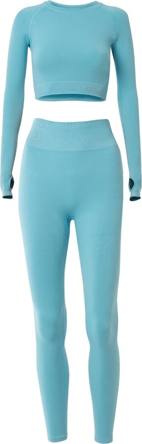 Women's Bernessi Azure Blue Top-Leggings Set - ShopStyle Leggings