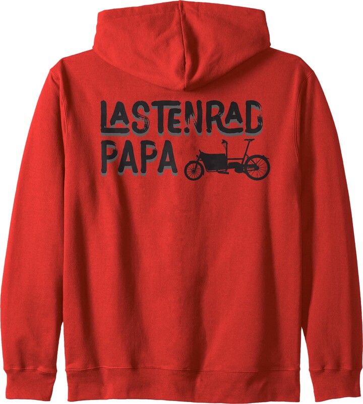 Heavy Load Cargo Bike Cyclist Merch Lastenrad Papa Retro Bicycle Vintage Cargobike Zip Hoodie ...