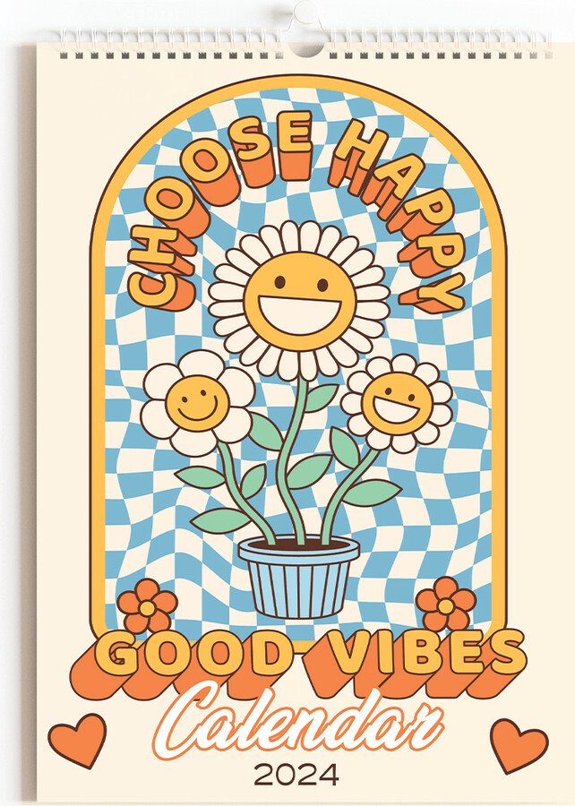 Sofe Store Blue A4 Choosy Happy Calendar 2024 - ShopStyle Home Office ...