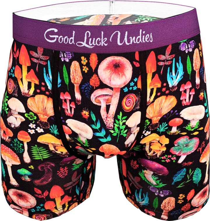 Good Luck Sock Good Luck Undies Men's Mushrooms Boxer Brief Underwear ...