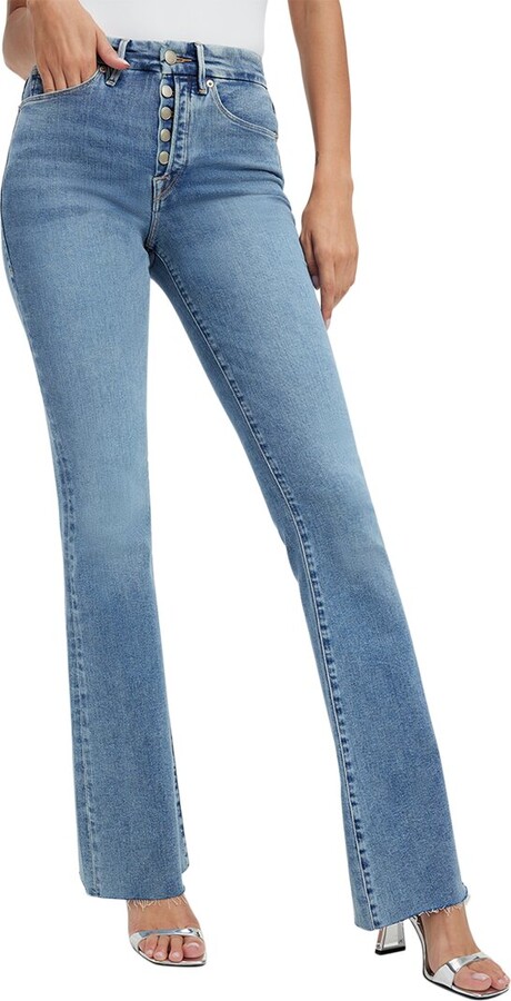 Good American Good Legs Indigo Flare Jean - ShopStyle