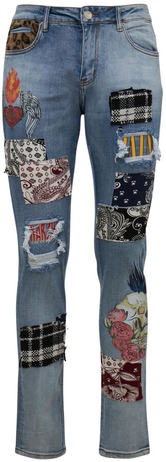 EMBELLISH Patchwork Arcadia Denim Jeans - ShopStyle