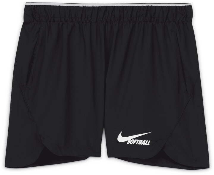 Nike Women's Dri-FIT Softball Shorts in Black - ShopStyle