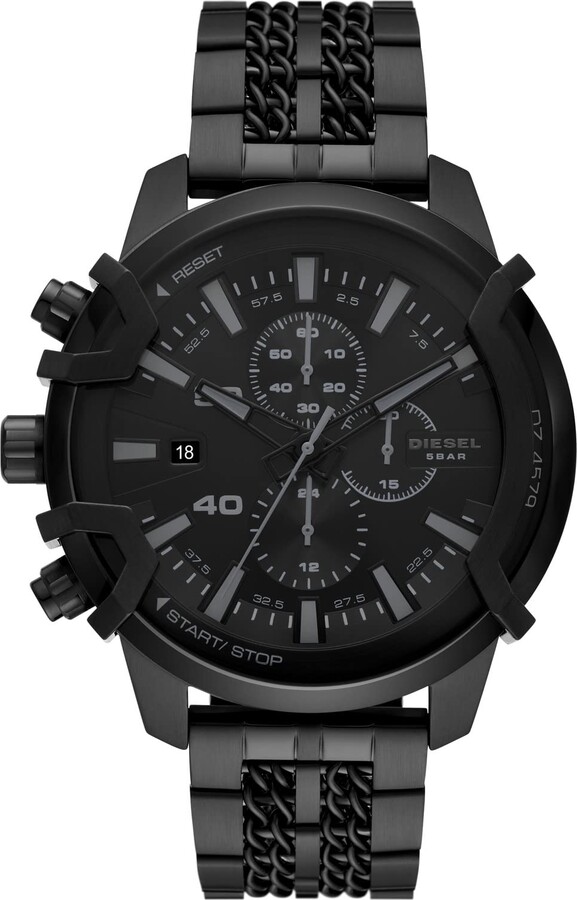 Diesel Men's 48mm Griffed Quartz Stainless Steel Chronograph Watch ...