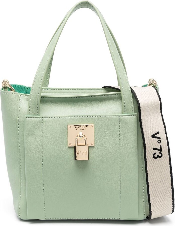 V°73 Padlock-Detail Faux-Leather Tote Bag - ShopStyle