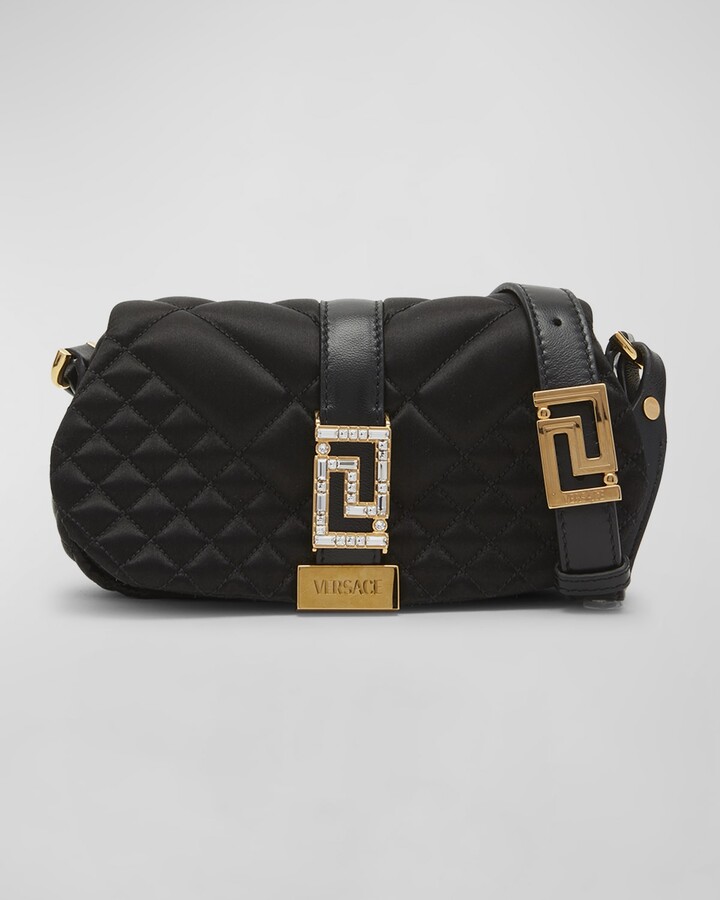 Versace Greca Goddess Mini Quilted Satin Shoulder Bag - ShopStyle
