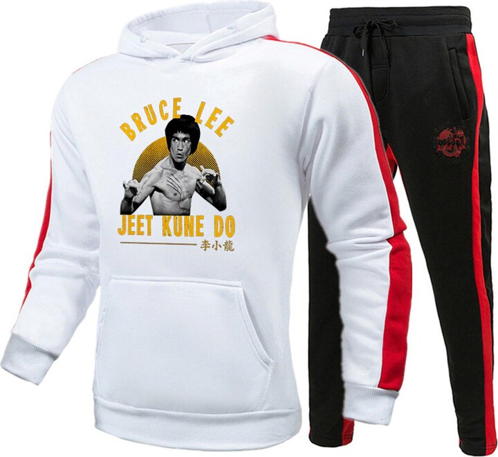 doyouwantmore Bruce Lee Tracksuit Casual Two Piece Set Kung Fu Martial ...