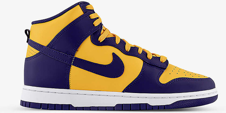 Nike Dunk High Retro leather high-top trainers - ShopStyle Sneakers ...