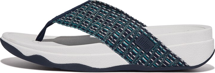FitFlop Surfa Geo-Webbing Toe-Post Sandals - ShopStyle