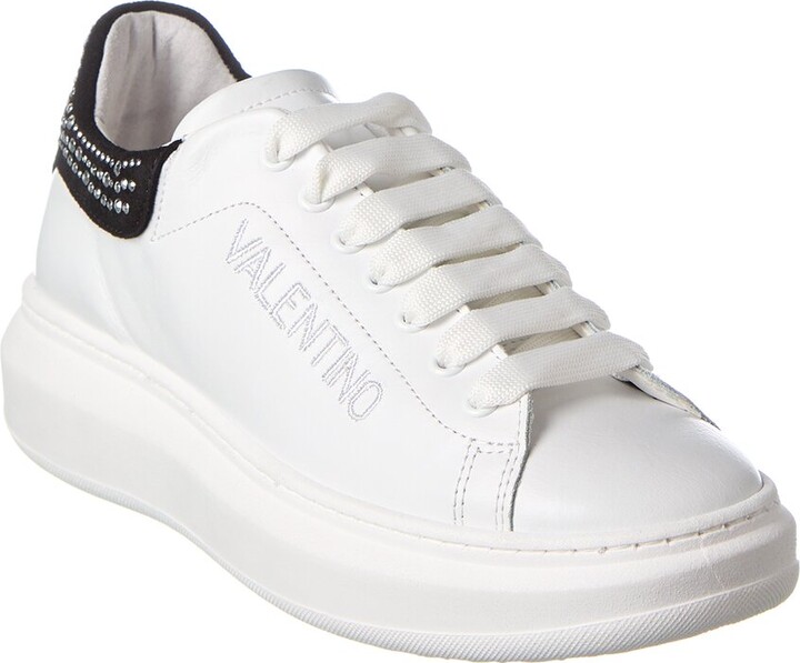 Valentino by Mario Valentino Fresia Sparkling Leather Sneaker - ShopStyle