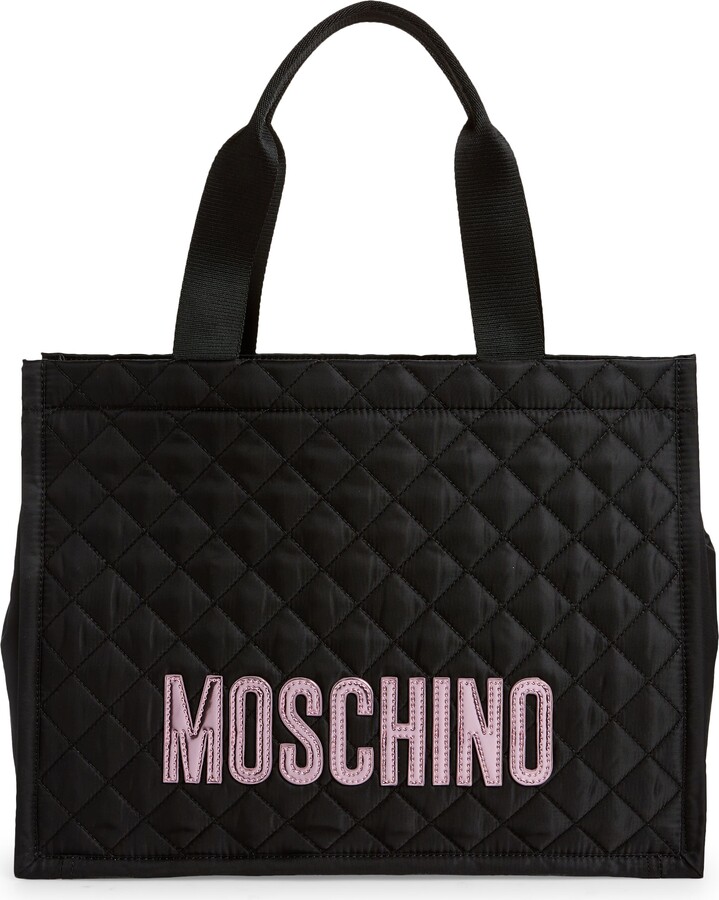 Moschino Logo Quilted Nylon Tote - ShopStyle