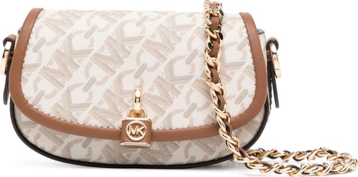 Michael Kors Mila monogram-print crossbody bag - ShopStyle