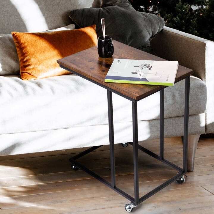 Global Pronex C Shaped End Side Table, Vintage Sofa Couch Table with ...
