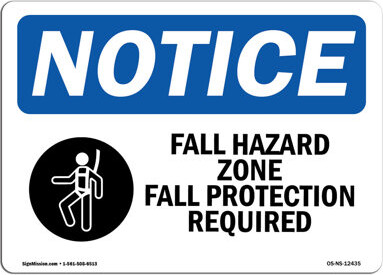 SignMission Fall Hazard Zone Fall Protection Sign - ShopStyle Laptop ...