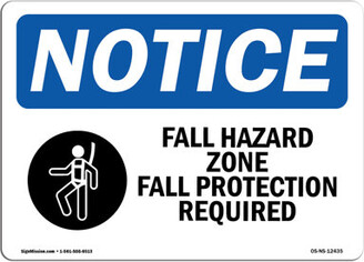 SignMission Fall Hazard Zone Fall Protection Sign - ShopStyle Laptop ...