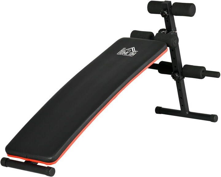 HOMCOM Foldable Sit Up Bench, Adjustable Core Workout Training for Home ...