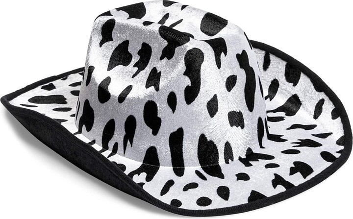 Okuna Outpost Cow Print Cowboy Hat for Men, Women, Western Cowgirl Hat ...