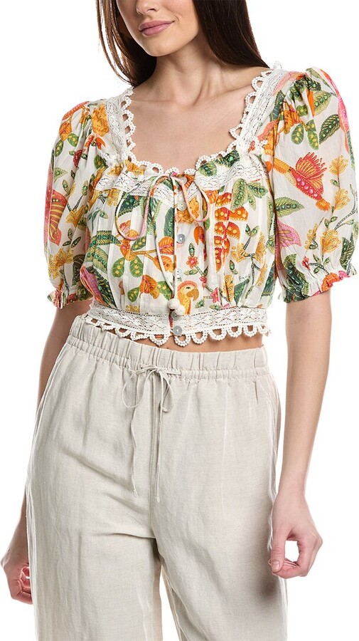 Farm Rio Macaw Bloom Blouse - ShopStyle