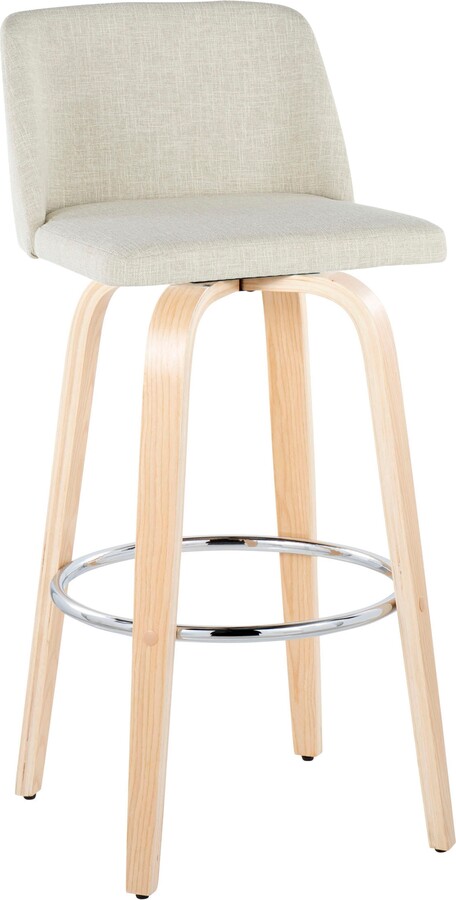 Carson Carrington Vallberga 30" Fixed-Height Bar Stool with Natural ...