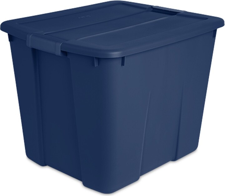 Sterilite 20 Gallon Stackable Plastic Storage Tote Container Bin with ...
