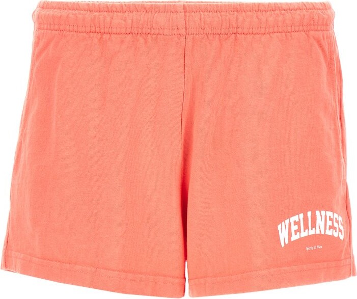 Sporty & Rich Slogan Embroidered Pocket Detailed Shorts - ShopStyle