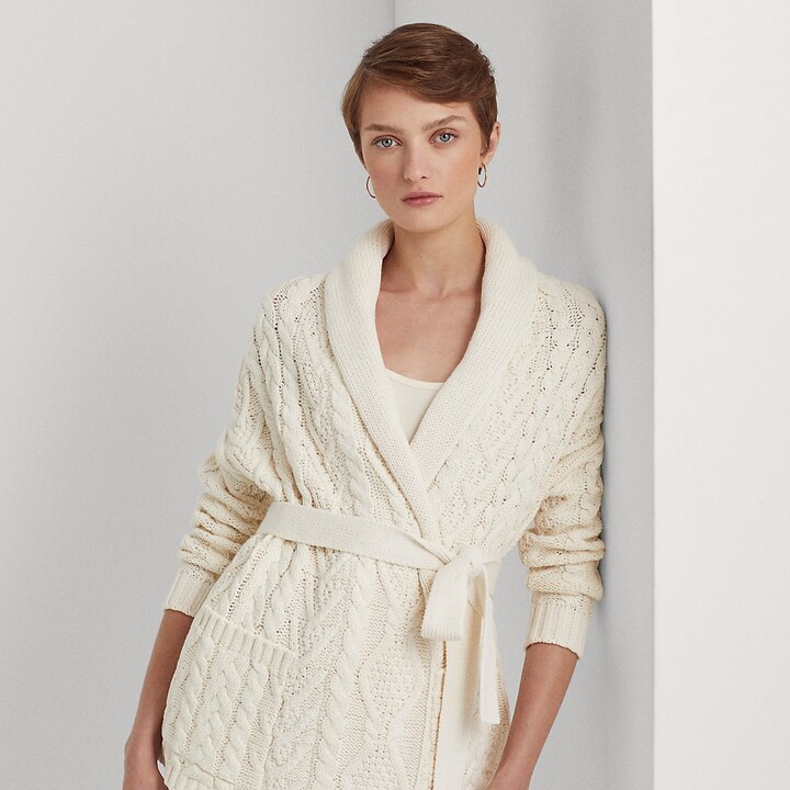 Lauren Ralph Lauren Ralph Lauren Cable-Knit Cotton-Blend Cardigan - ShopStyle