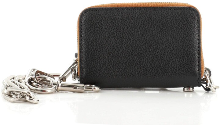 Burberry Toby Zip Around Coin Purse with Chain Leather - ShopStyle ...