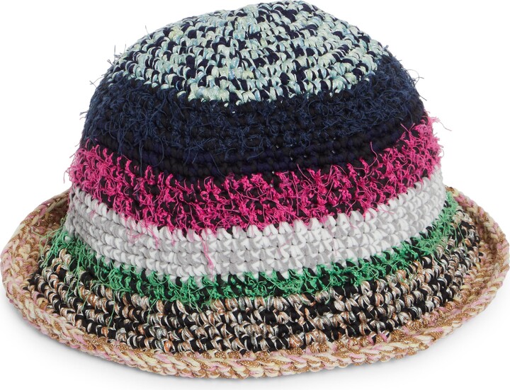 Waste Yarn Project Fanta One of a Kind Crochet Bucket Hat - ShopStyle