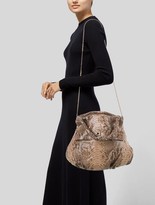 Zagliani Python Shoulder Bag Gold - ShopStyle