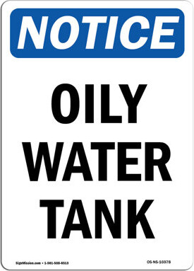 SignMission Oily Water Tank Sign - ShopStyle Desks