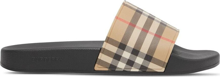 Burberry Vintage Check slides - ShopStyle