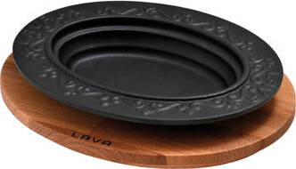 LAVA CAST IRON Lava Enameled Cast Iron Serving Dish 8 inch-Round with ...
