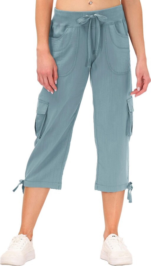 MoFiz Women's Cargo Capris Hiking Pants Lightweight Quick Dry Outdoor ...
