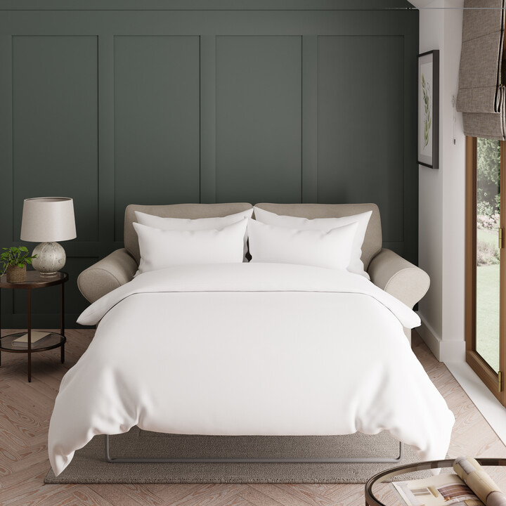 Dunelm Rosa Soft Chenille 3 Seater Sofa Bed Brown - ShopStyle