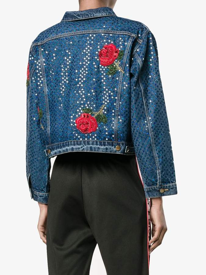 Ashish sequin embellished denim jacket - ShopStyle