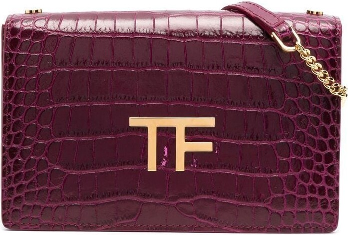 Tom Ford Crocodile-Effect Crossbody Bag - ShopStyle