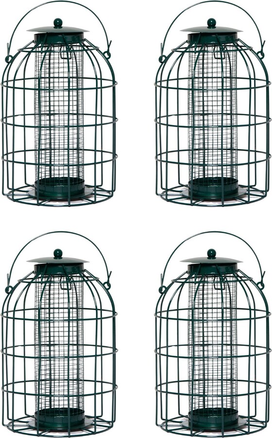 Samuel Alexander Pack of 4 Wild Bird Hanging Nut Feeder with Squirrel ...