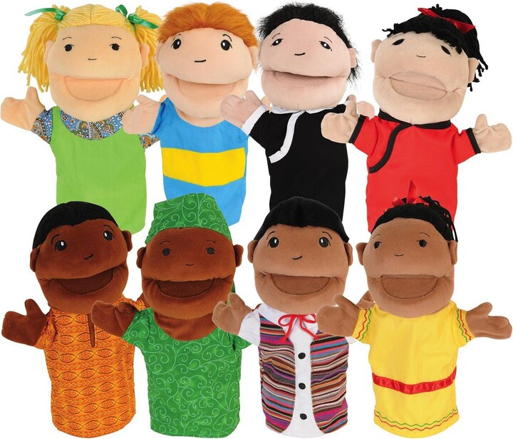 Kaplan Early Learning Diversity Hand Puppets with Movable Arms and ...