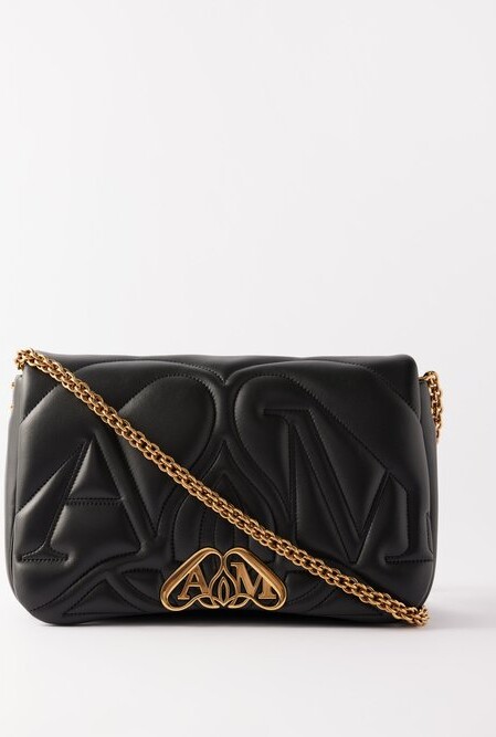 Alexander McQueen Exploded Seal Padded-leather Shoulder Bag - ShopStyle