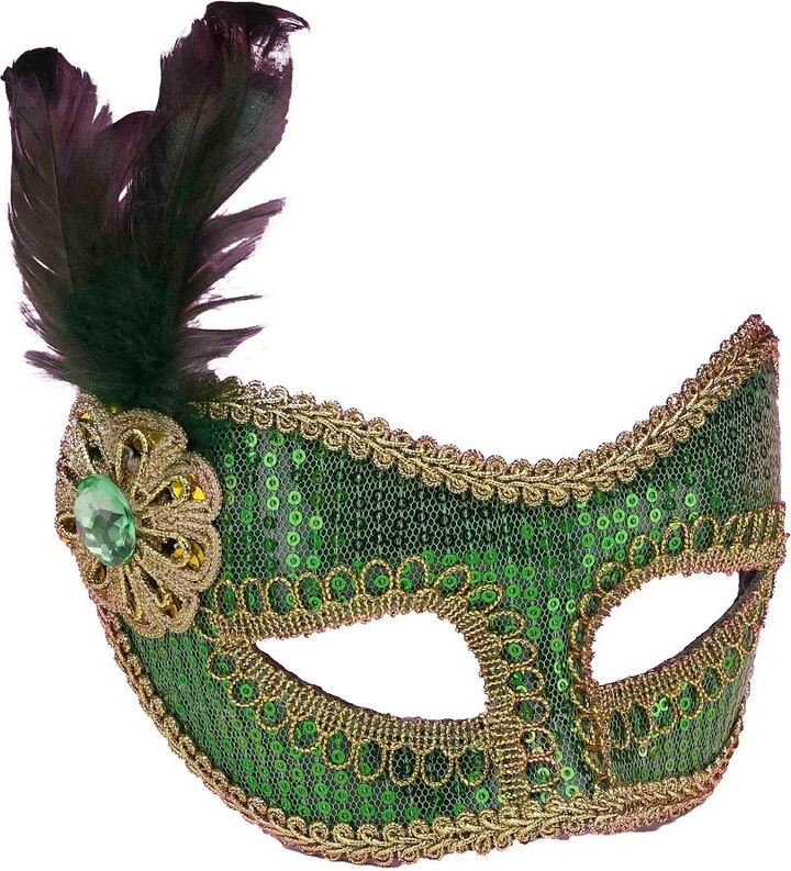 Forum Novelties Embellished Green Sequin Masquerade Mask - ShopStyle