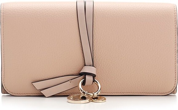 Chloé Logo Charm Laced Wallet - ShopStyle