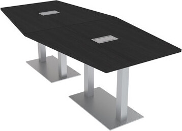 Inbox Zero 8 Ft Hexagon Irregular Conference Table Double Base Power and Data - ShopStyle