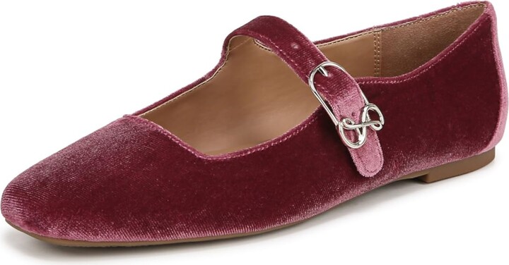 Sam & Libby Sam and Libby Women's Fredi Mary Jane Flat Black Cherry 9 ...