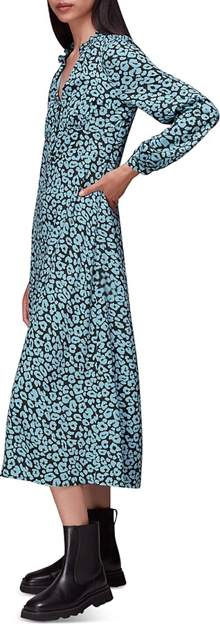 Whistles Leopard Print Midi Dress - ShopStyle