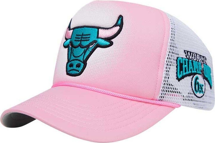 Men's Pro Standard Pink Chicago Bulls Washed Neon Foam Trucker Snapback ...